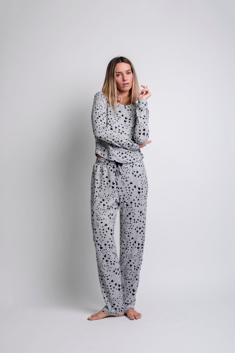 Conjunto Corazones Gris – Maskki