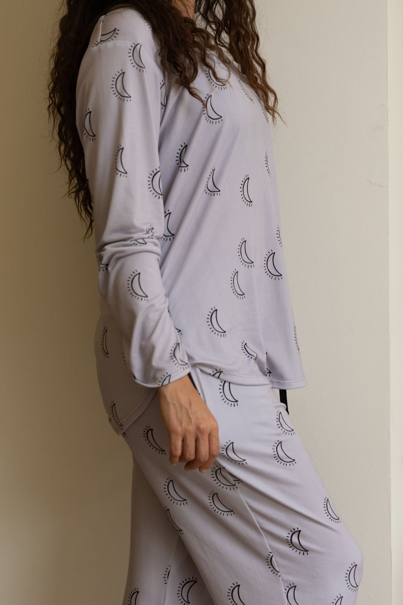 Conjunto Pijama Lunas Manga Larga – Maskki